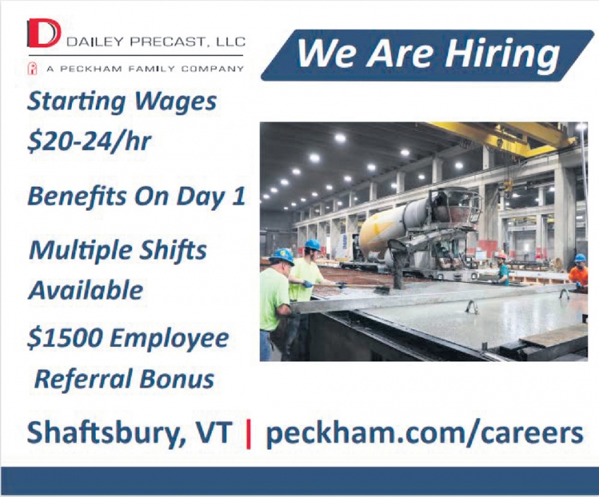 Multiple Shifts, Dailey Precast LLC